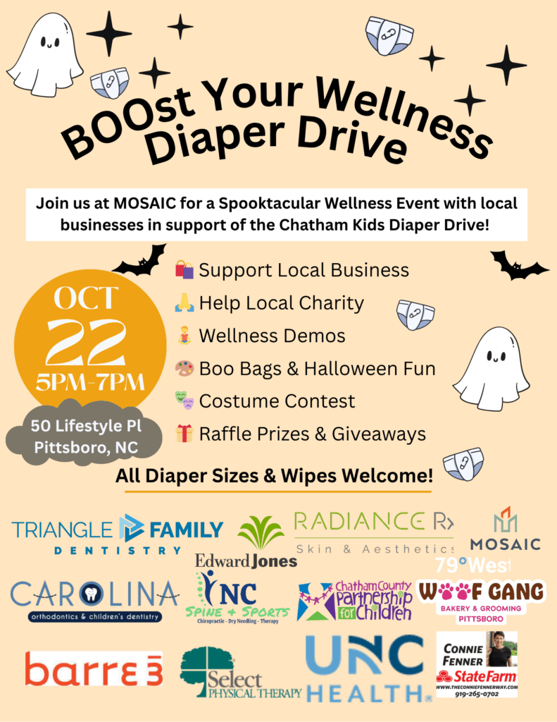 Radiance RX: BOOst Your Wellness & Diaper Drive! - Chatham Park Homes