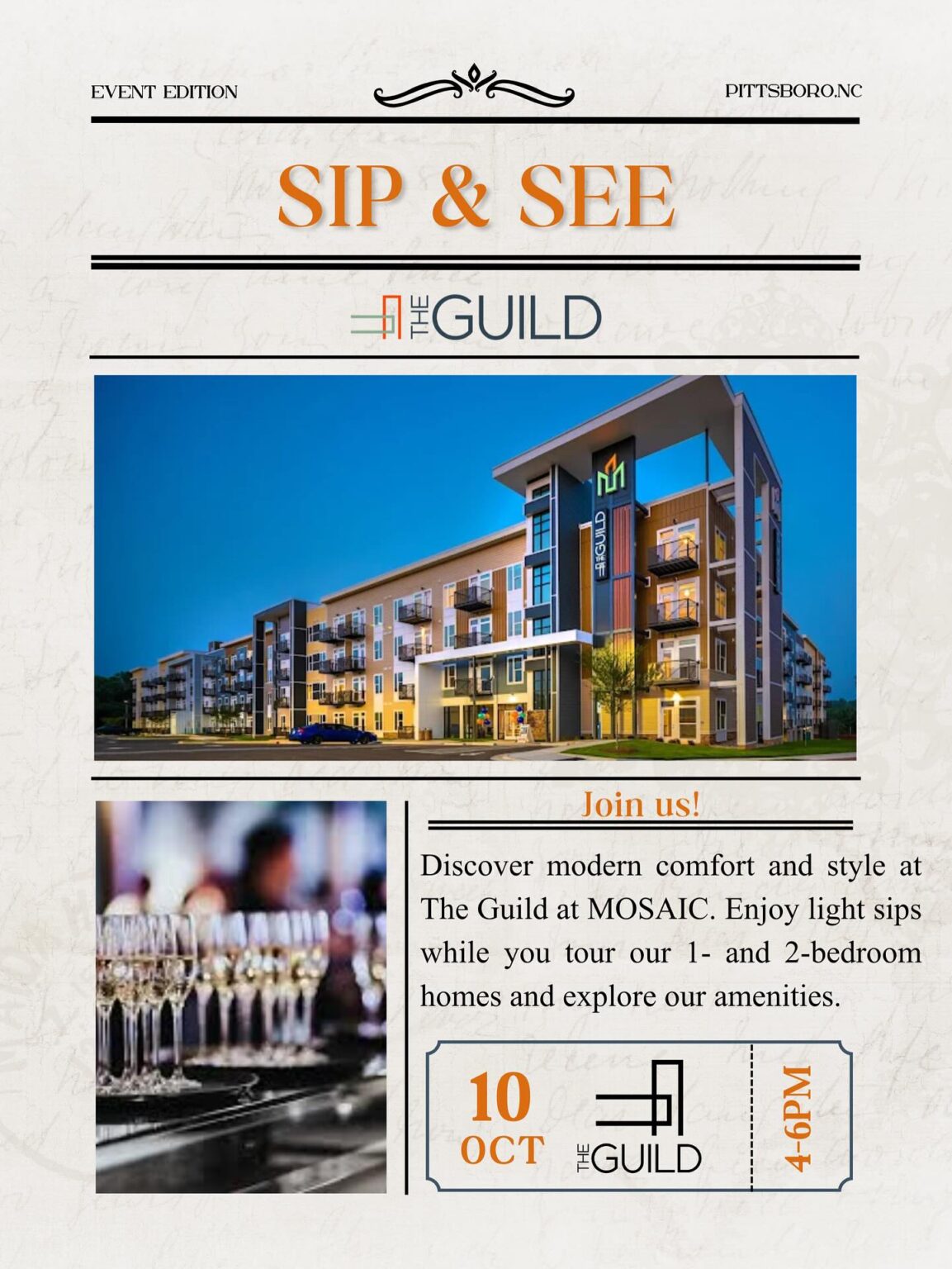 The GUILD: Sip & See at the GUILD - Chatham Park Homes
